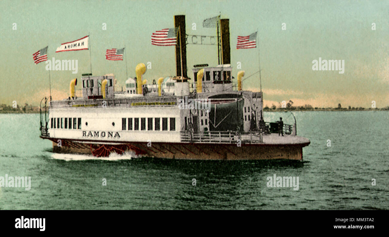 Ferry Steamer Ramona. Coronado. 1910 Stock Photo - Alamy