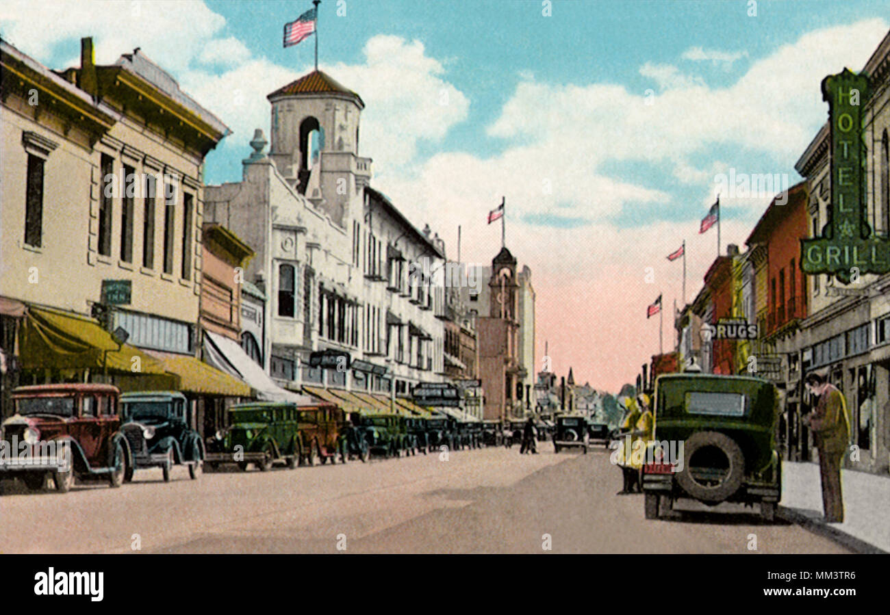 Pacific Avenue. Santa Cruz. 1920 Stock Photo - Alamy
