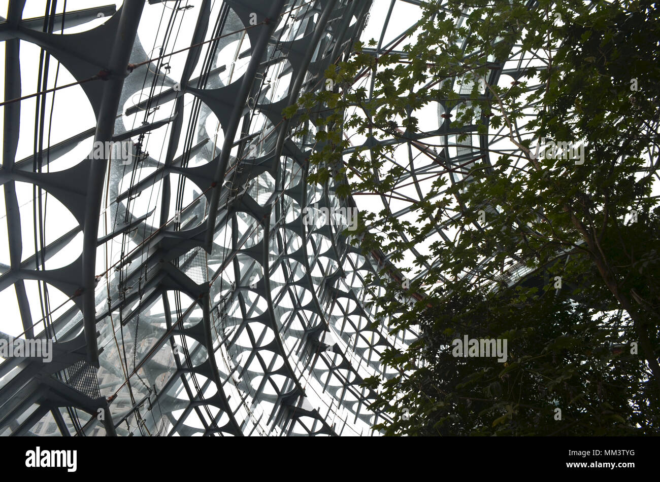 Rainforest greenhouse Dome in Taichung’s Botanical Garden Stock Photo ...