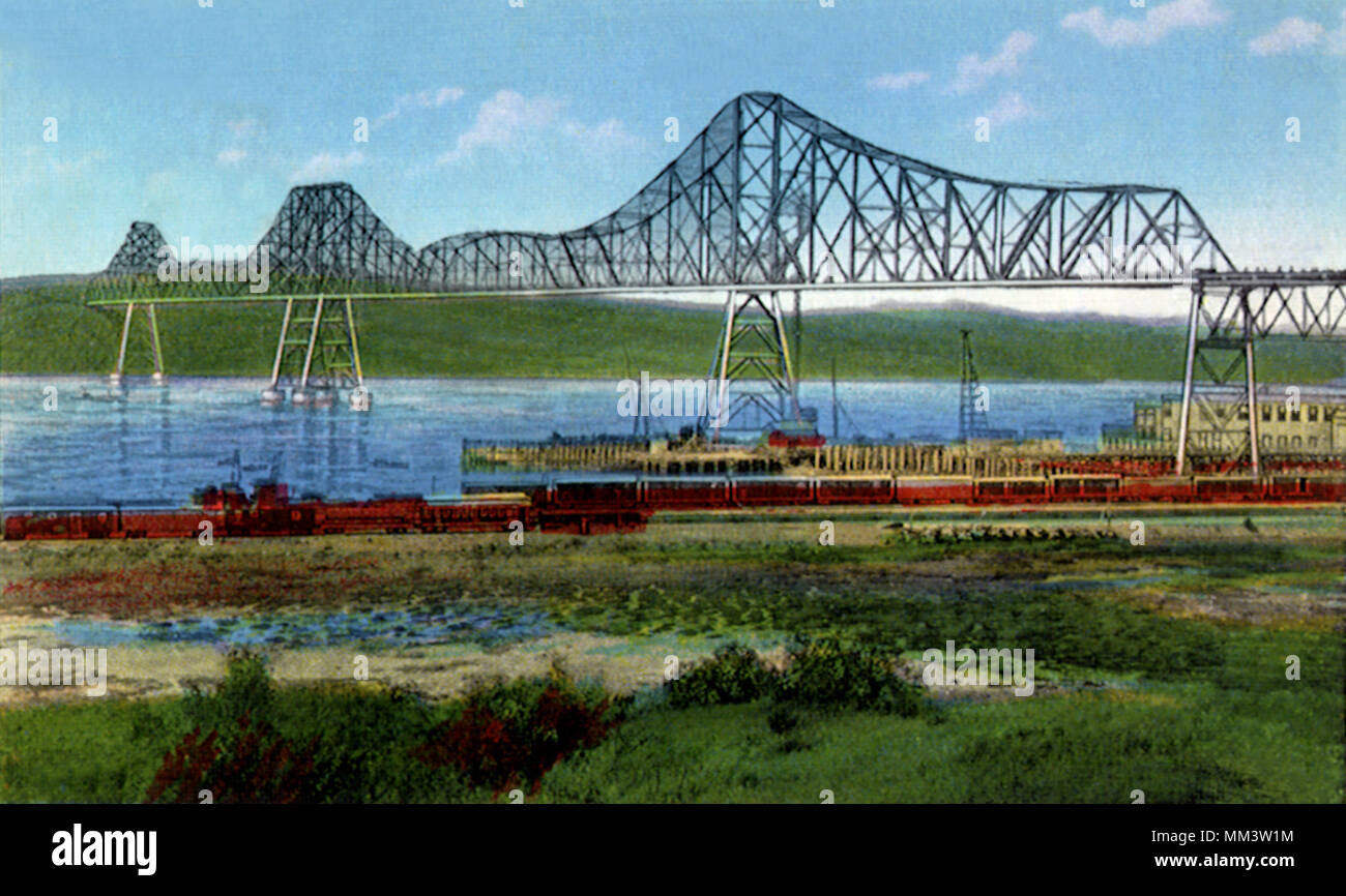 Carquinez Bridge. Crockett to Vallejo. 1945 Stock Photo - Alamy