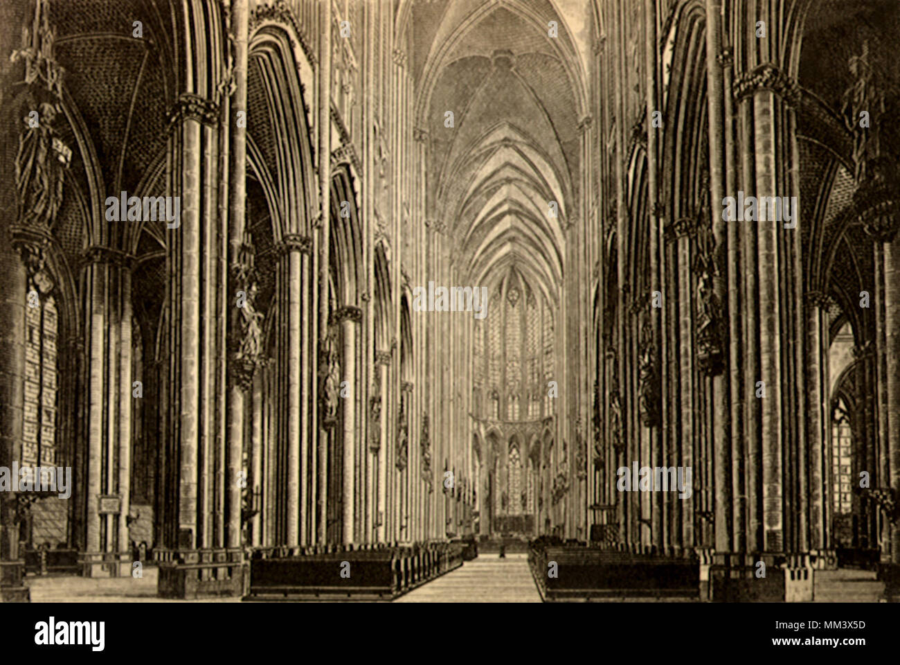 Interior of Cathedral. Köln. 1910 Stock Photo - Alamy