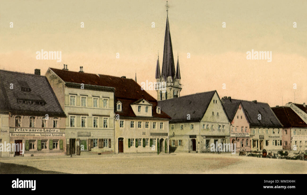 Market and Church. Neustadt. 1904 Stock Photo - Alamy
