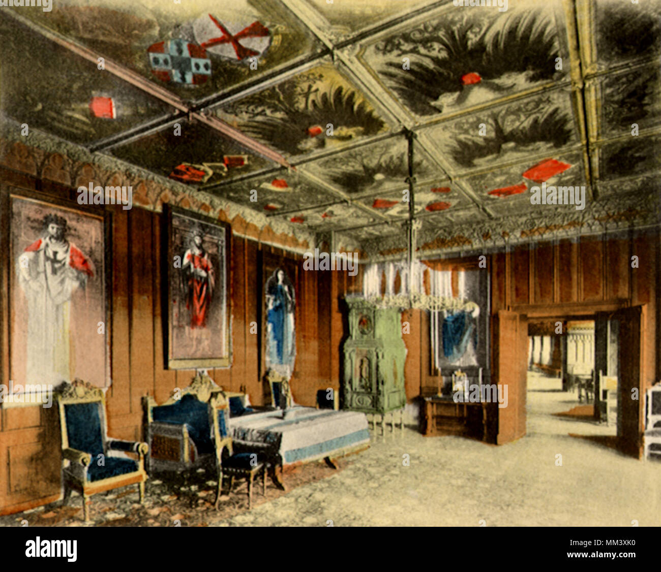 Audience Room at Castle. Nürnberg. 1950 Stock Photo - Alamy