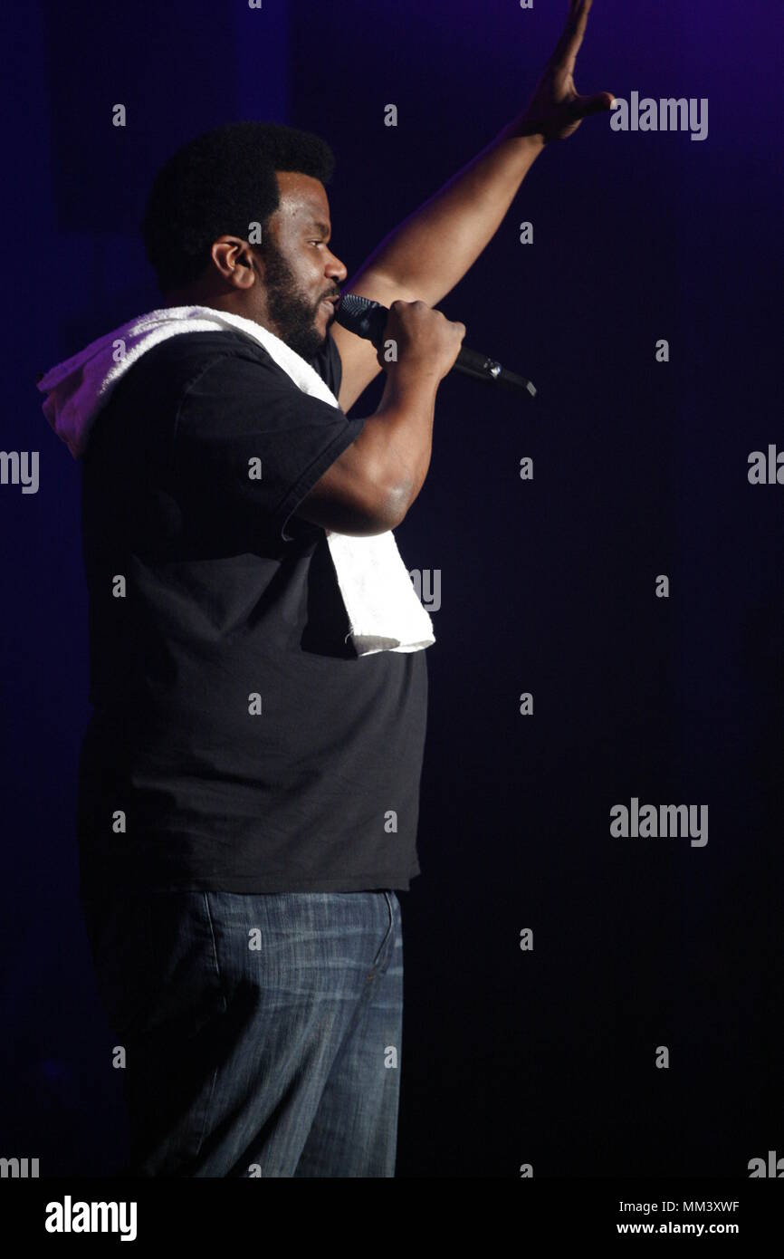 Comedian Craig Robinson performs live on stage at the Xcite Center in ...