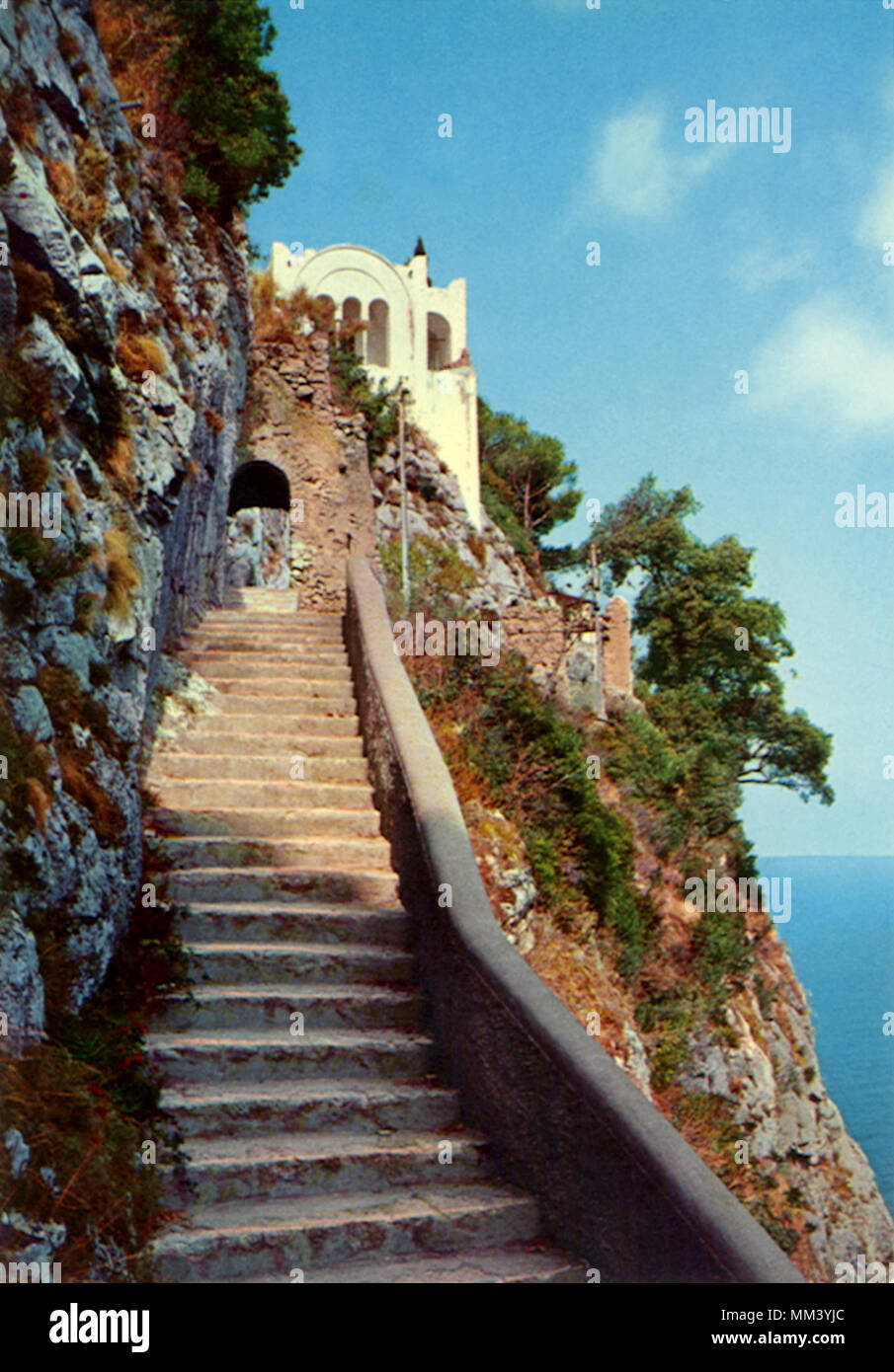 Steps at Saint Michael's. Capri. 1960 Stock Photo - Alamy