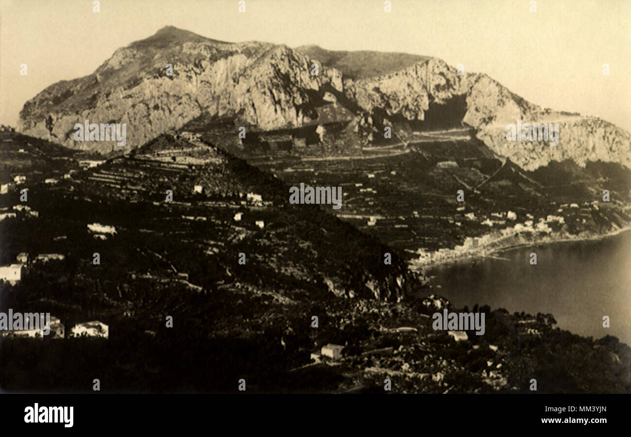 Mount Solaro from Mount Tiberio. Capri. 1930 Stock Photo - Alamy