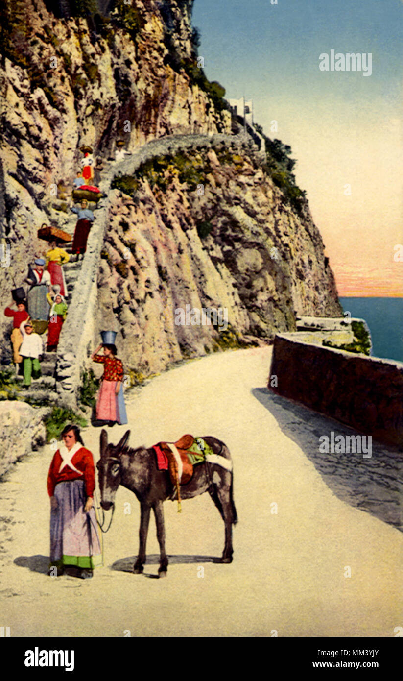 Old Steps to Capri. 1940 Stock Photo - Alamy