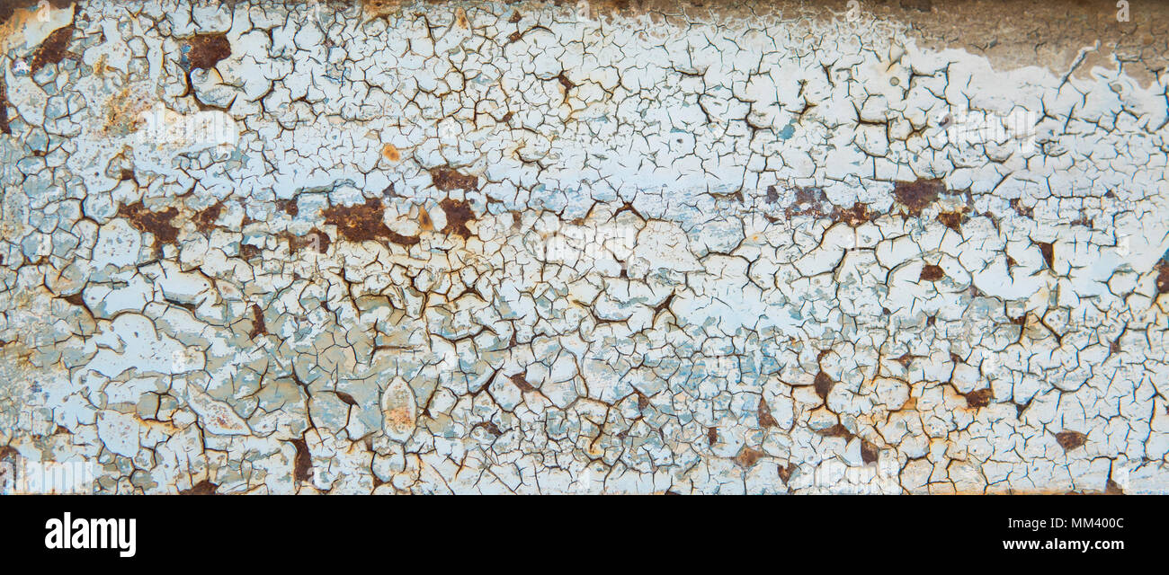 Heavy erosion metal texture faded blue color, abstract grunge ...
