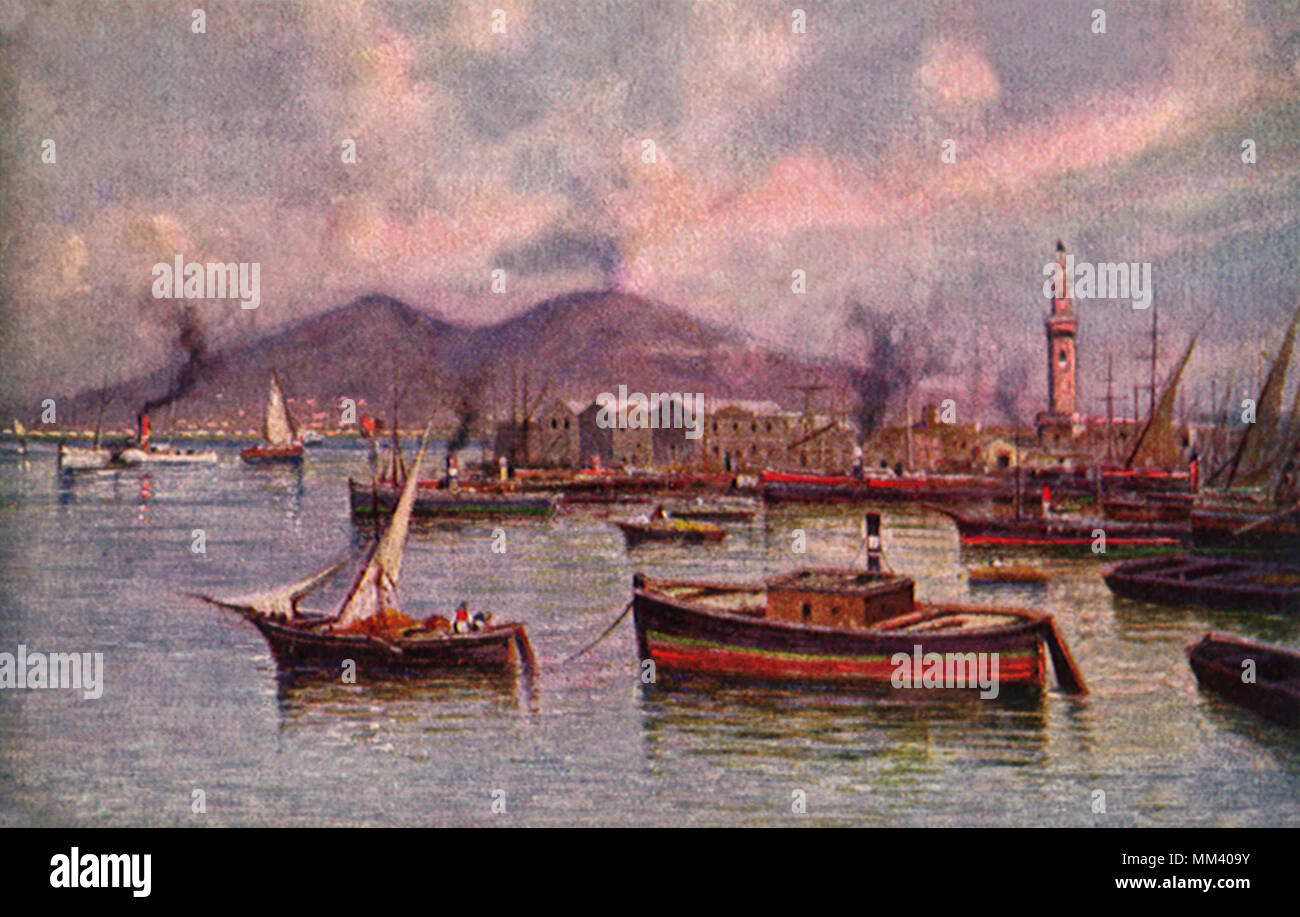 View of Port. Naples. 1940 Stock Photo - Alamy