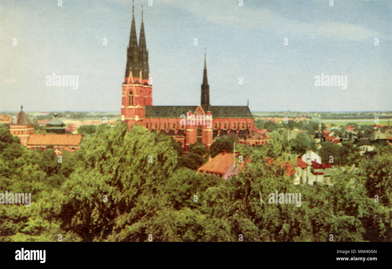 View of Church. Uppsala. 1950 Stock Photo - Alamy