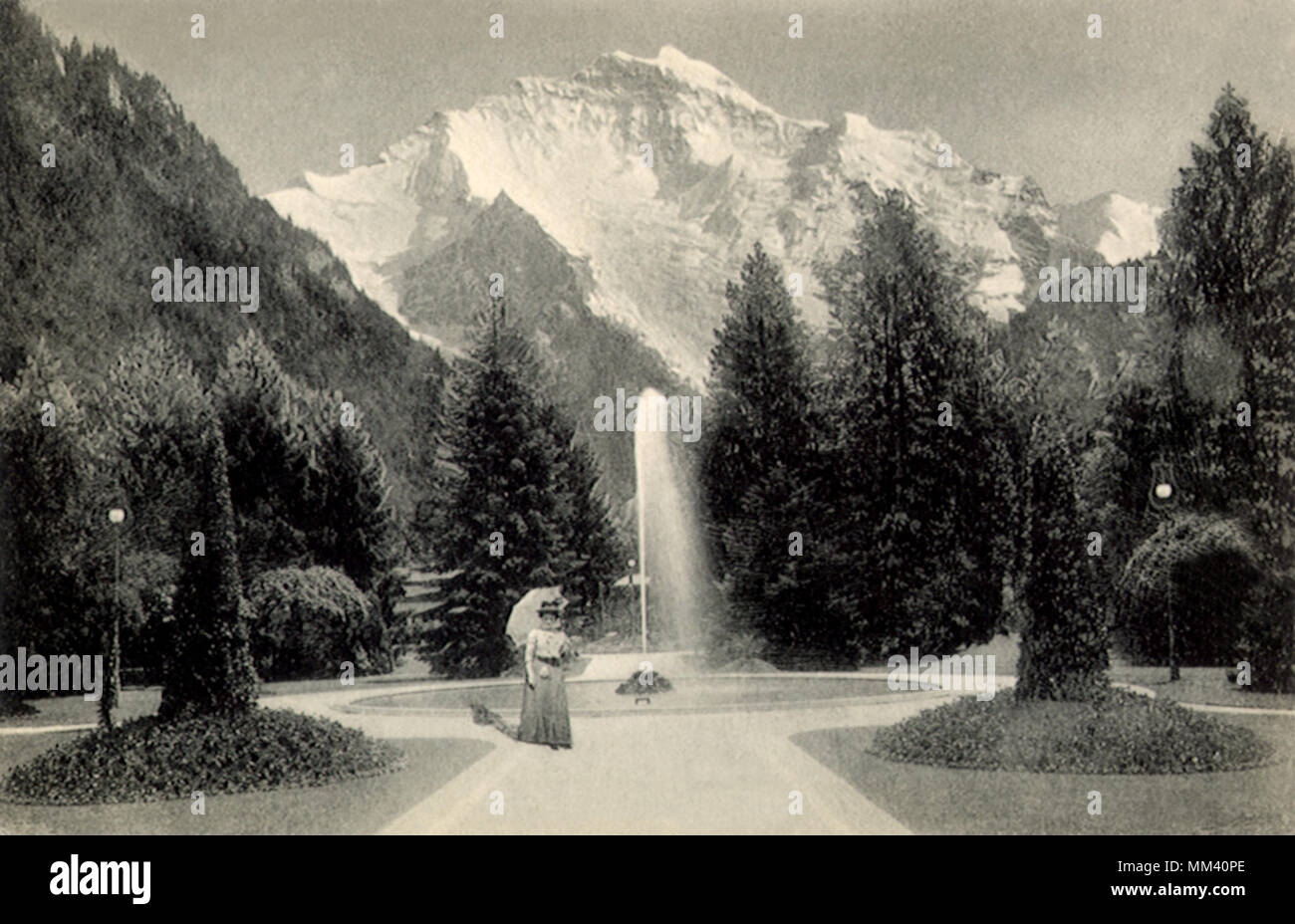 Garden. Interlaken. 1930 Stock Photo - Alamy