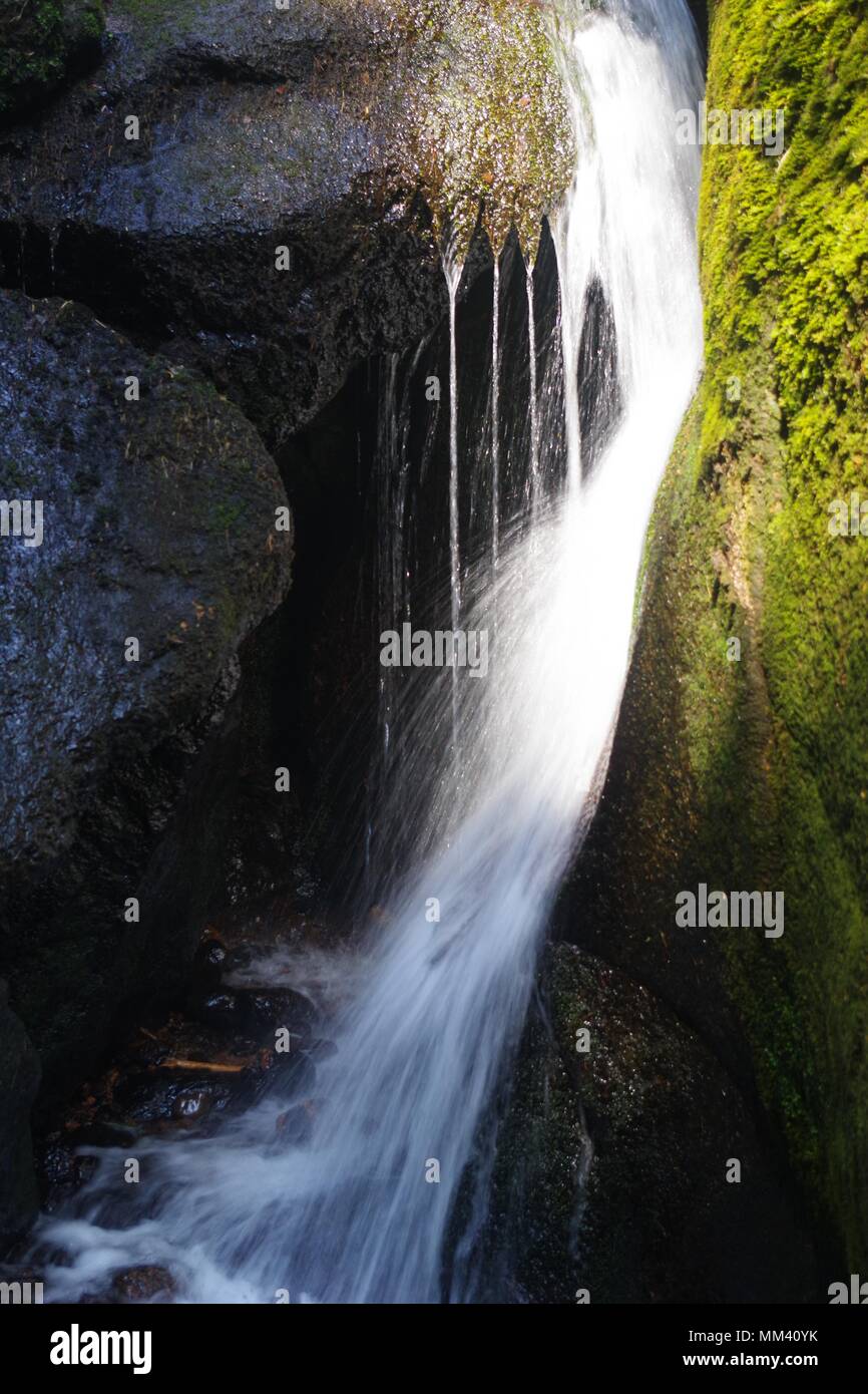 Waterfall at the Burn O' Vat Glacial Pothole. Muir of Dinnet NNR ...