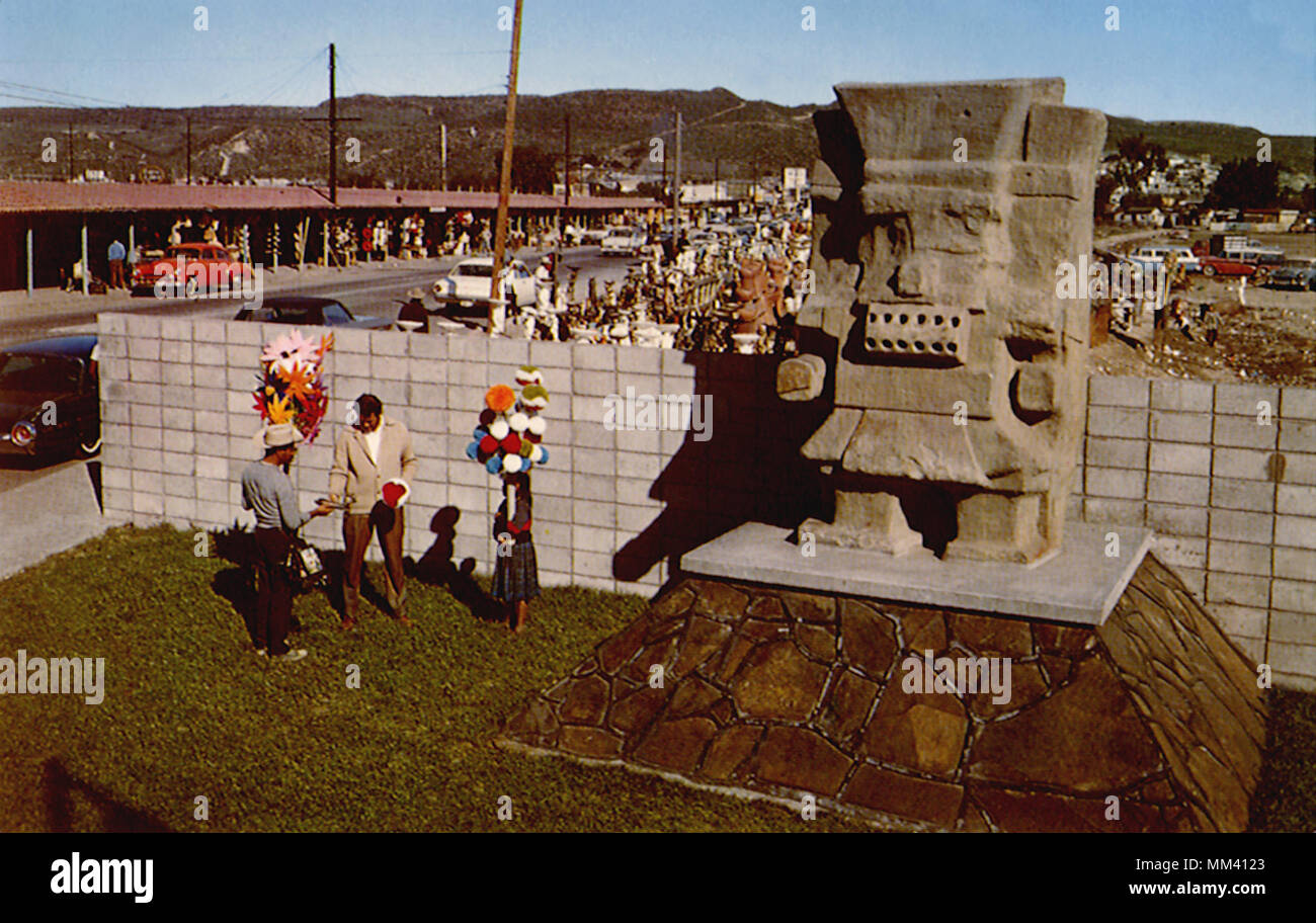 Statue of Tlalac. Tijuana. 1960 Stock Photo - Alamy