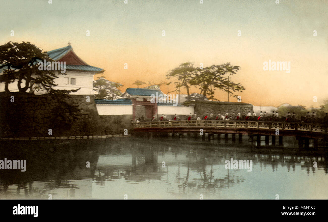 Wadakura Gate. Tokyo. 1910 Stock Photo - Alamy
