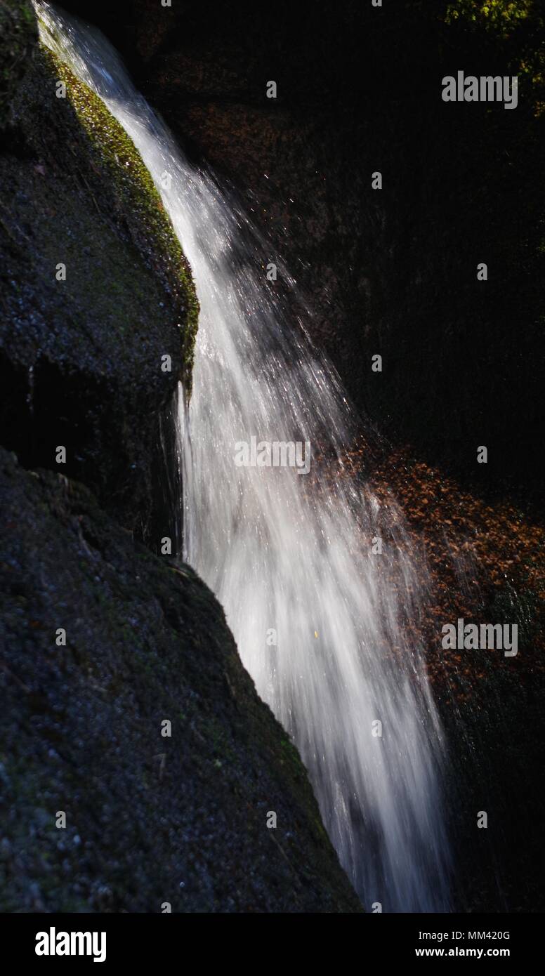 Waterfall at the Burn O' Vat Glacial Pothole. Muir of Dinnet NNR ...