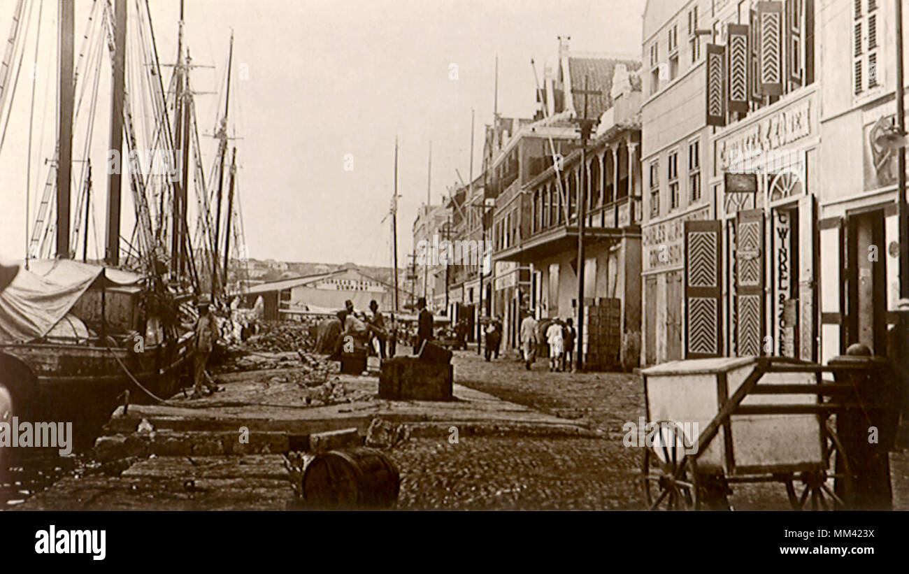 Handelskade. Curaçao. 1930 Stock Photo - Alamy
