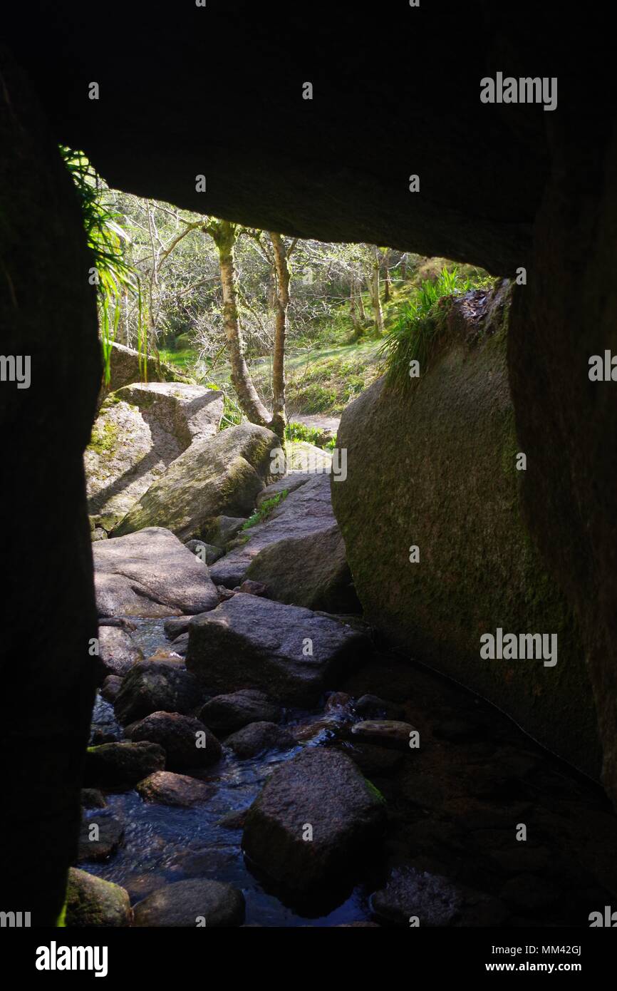 Natural Stone Tunnel Entrance to the Burn O' Vat Glacial Pothole. Muir ...