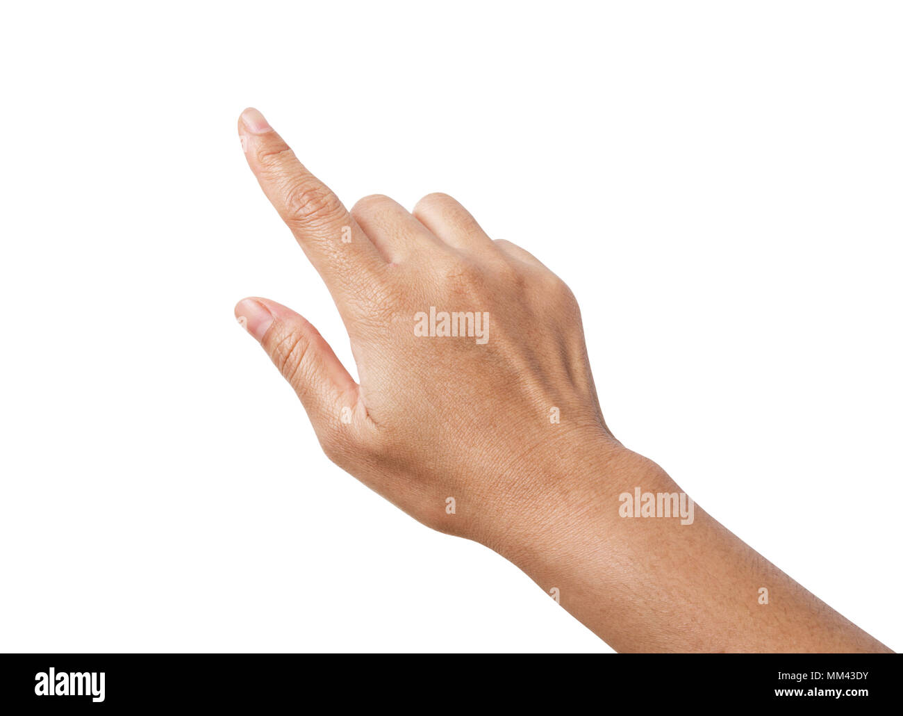 Woman hand showing the one fingers. counting hand sign isolated on ...