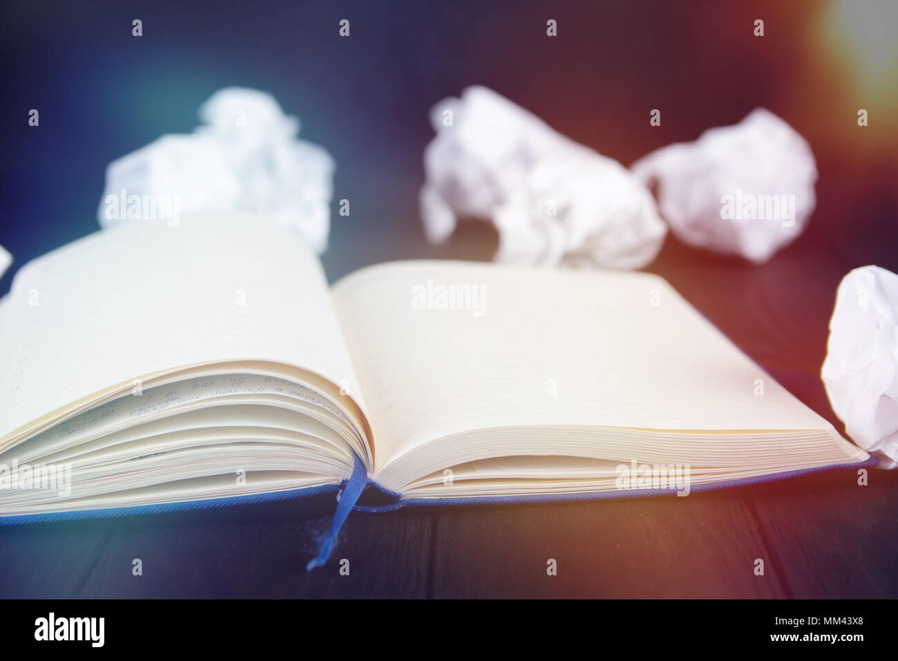 Notebook and crumpled paper hi-res stock photography and images - Alamy