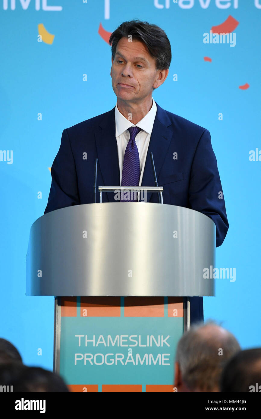 David Brown, CEO of Go-Ahead Group speaking at the opening of London ...