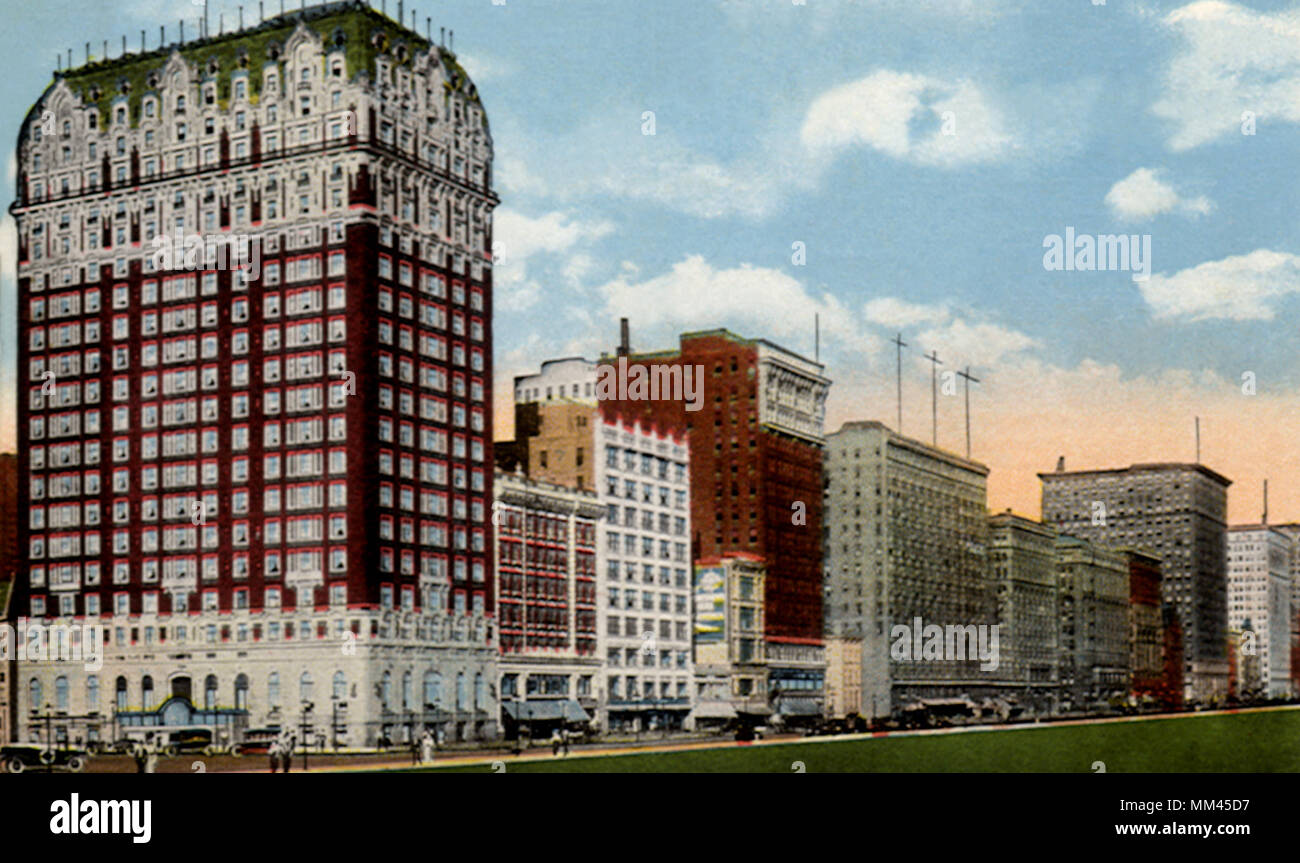North from Blackstone Hotel. Chicago. 1920 Stock Photo - Alamy