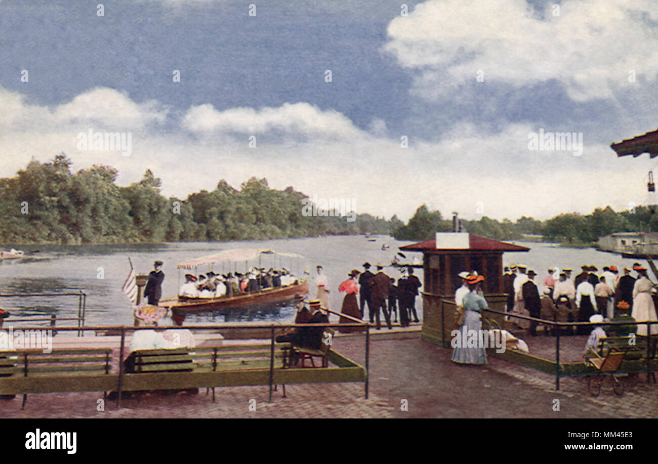Jackson Park from Boathouse. Chicago. 1907 Stock Photo - Alamy
