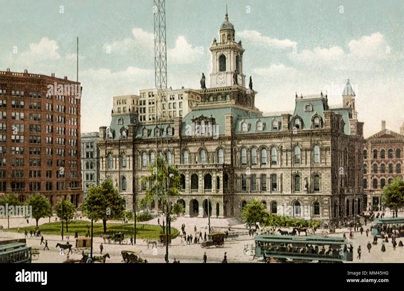 City Hall. Detroit. 1909 Stock Photo - Alamy