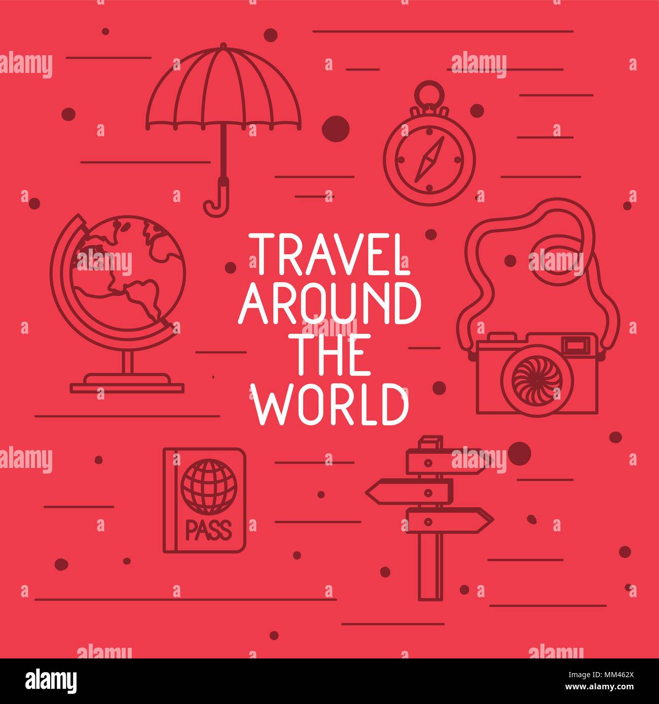 travel around the world set icons Stock Vector Image & Art - Alamy