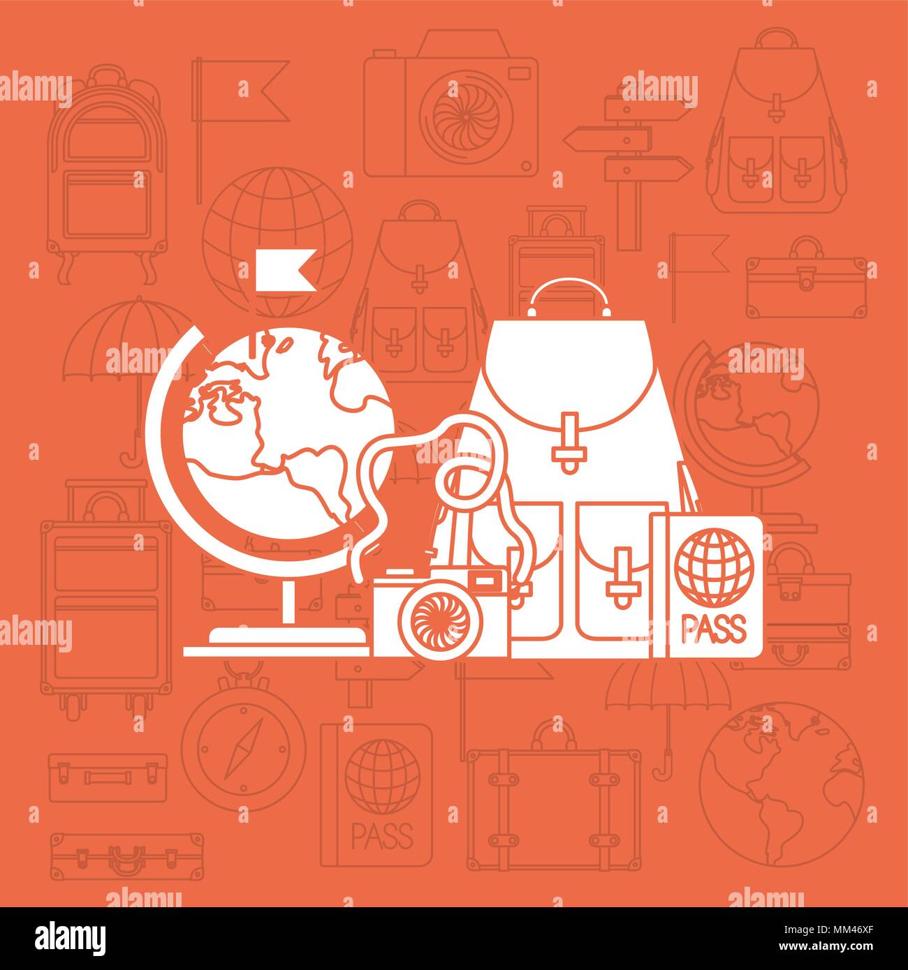 travel around the world set icons Stock Vector Image & Art - Alamy