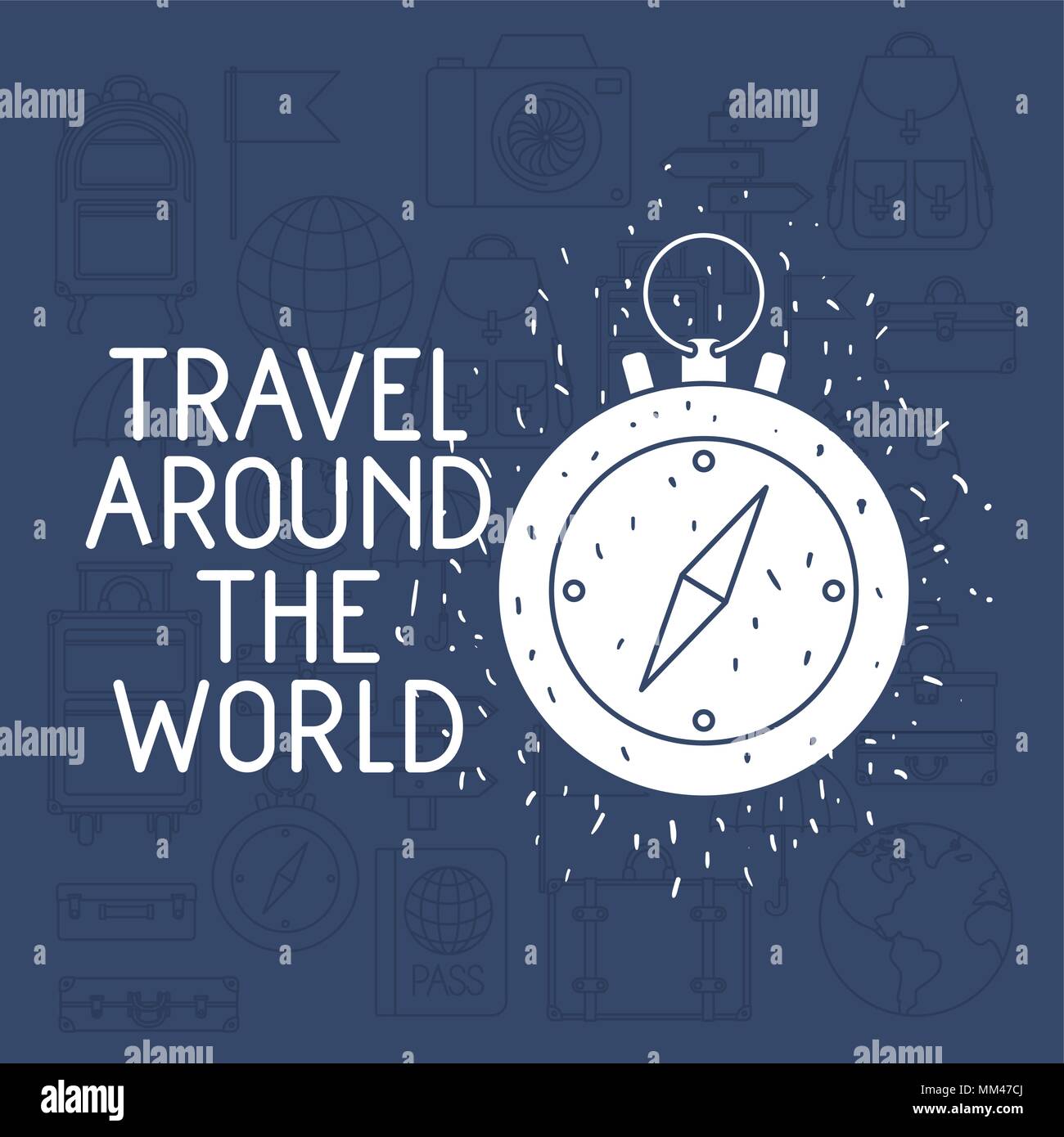 Vacation concept compass icons Stock Vector Images - Alamy