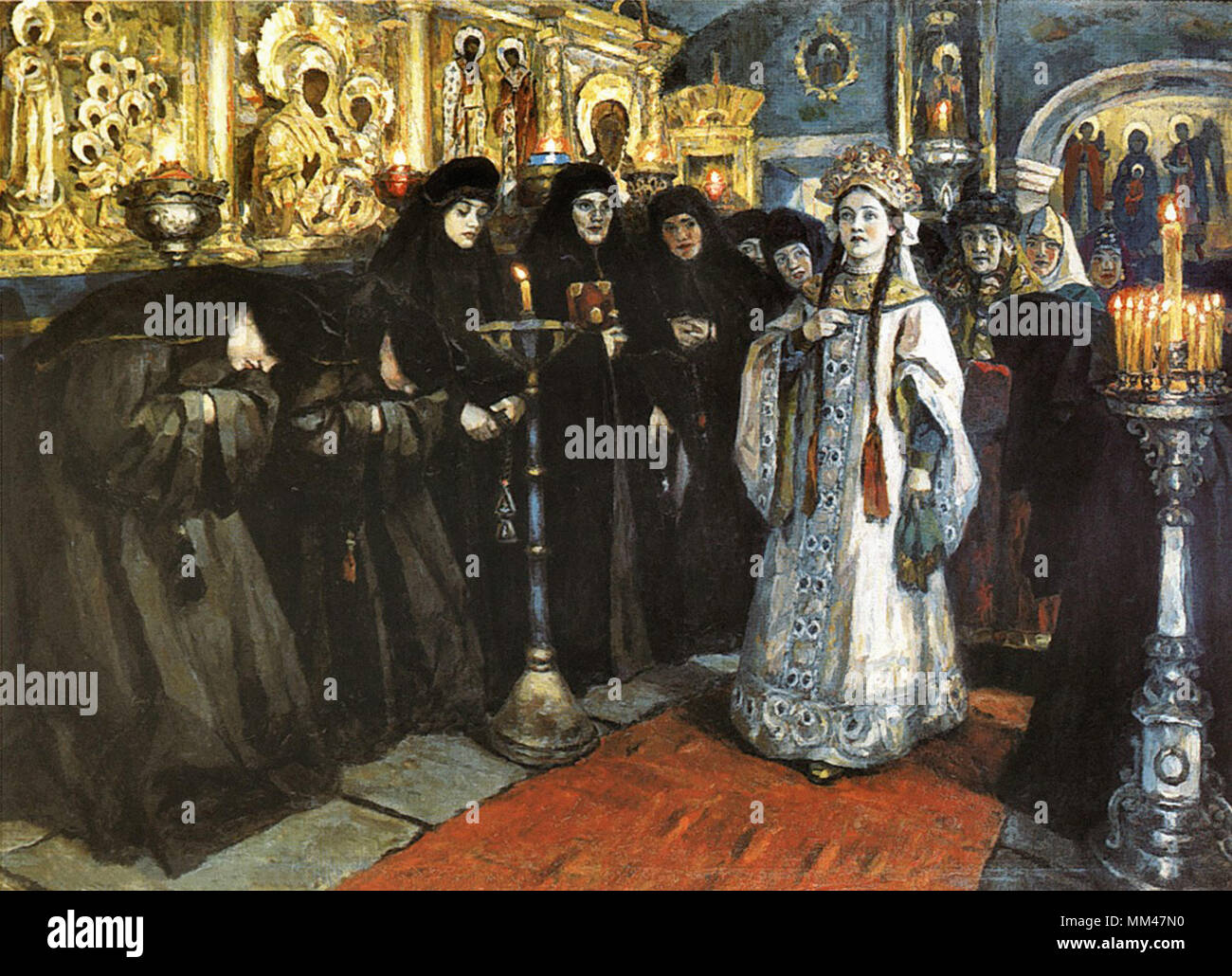 Surikov Vasily - Tzarevna Visiting a Convent Stock Photo - Alamy