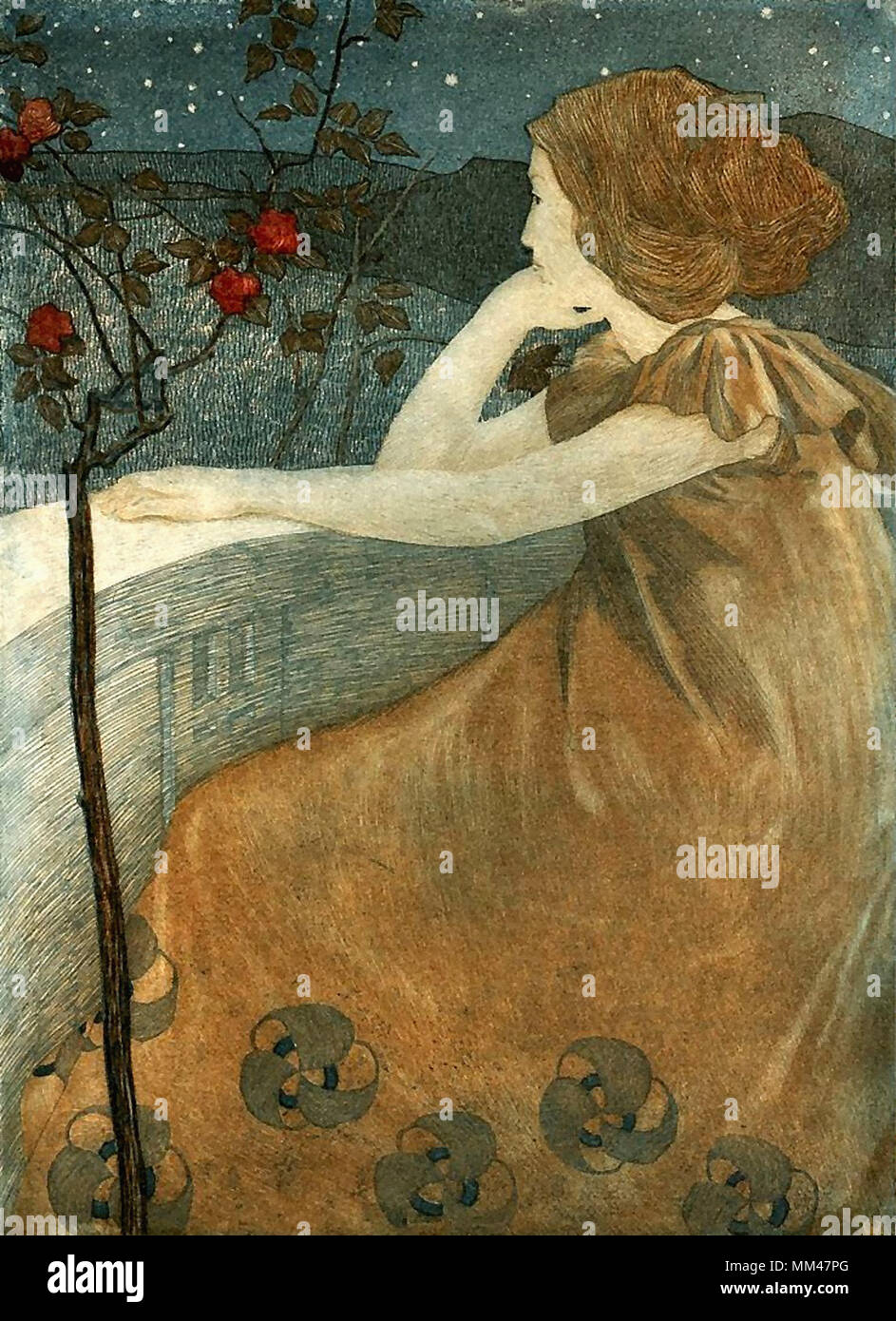 Svabinsky Maximilian - Girl's Longing Stock Photo - Alamy