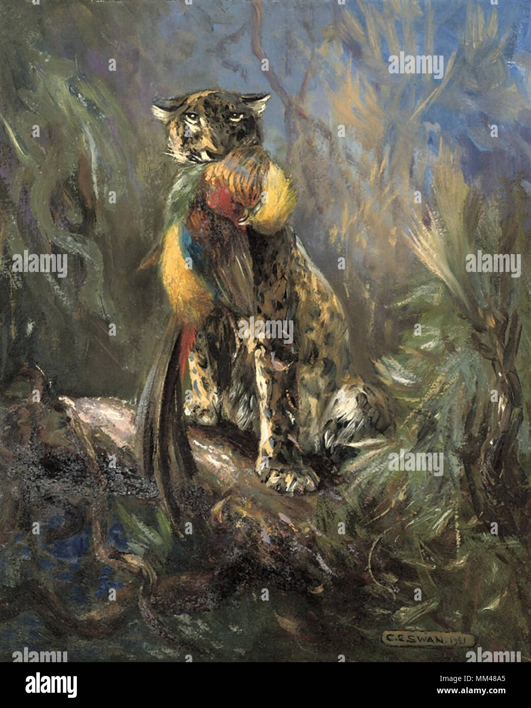 Swan Cuthbert Edmund - the Captured Prey Stock Photo - Alamy