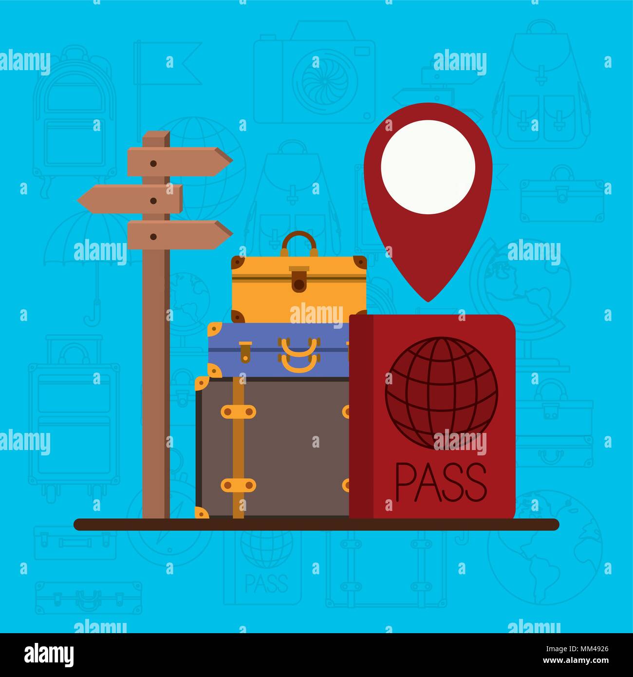travel around the world set icons Stock Vector Image & Art - Alamy