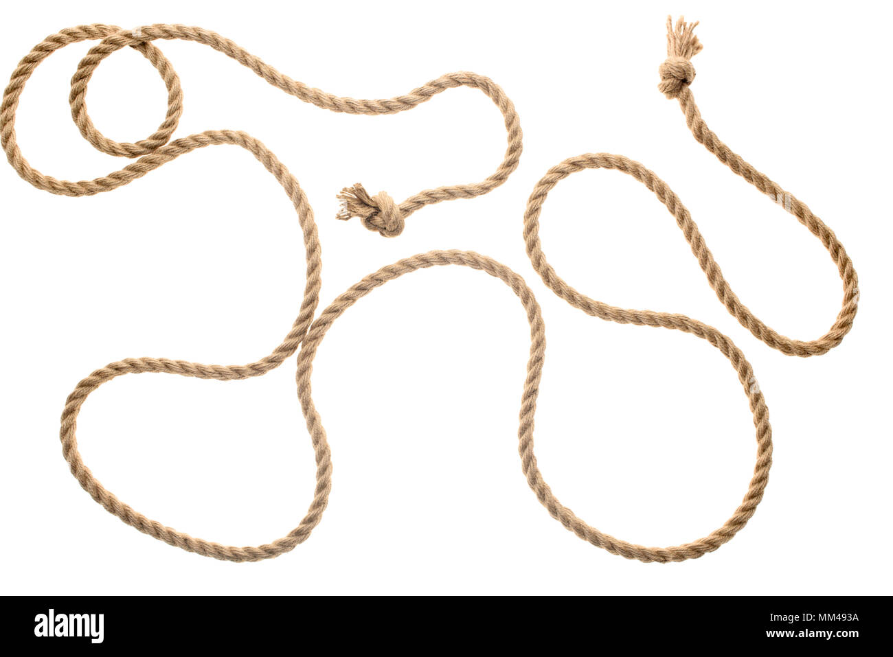 rope with knots Stock Photo - Alamy