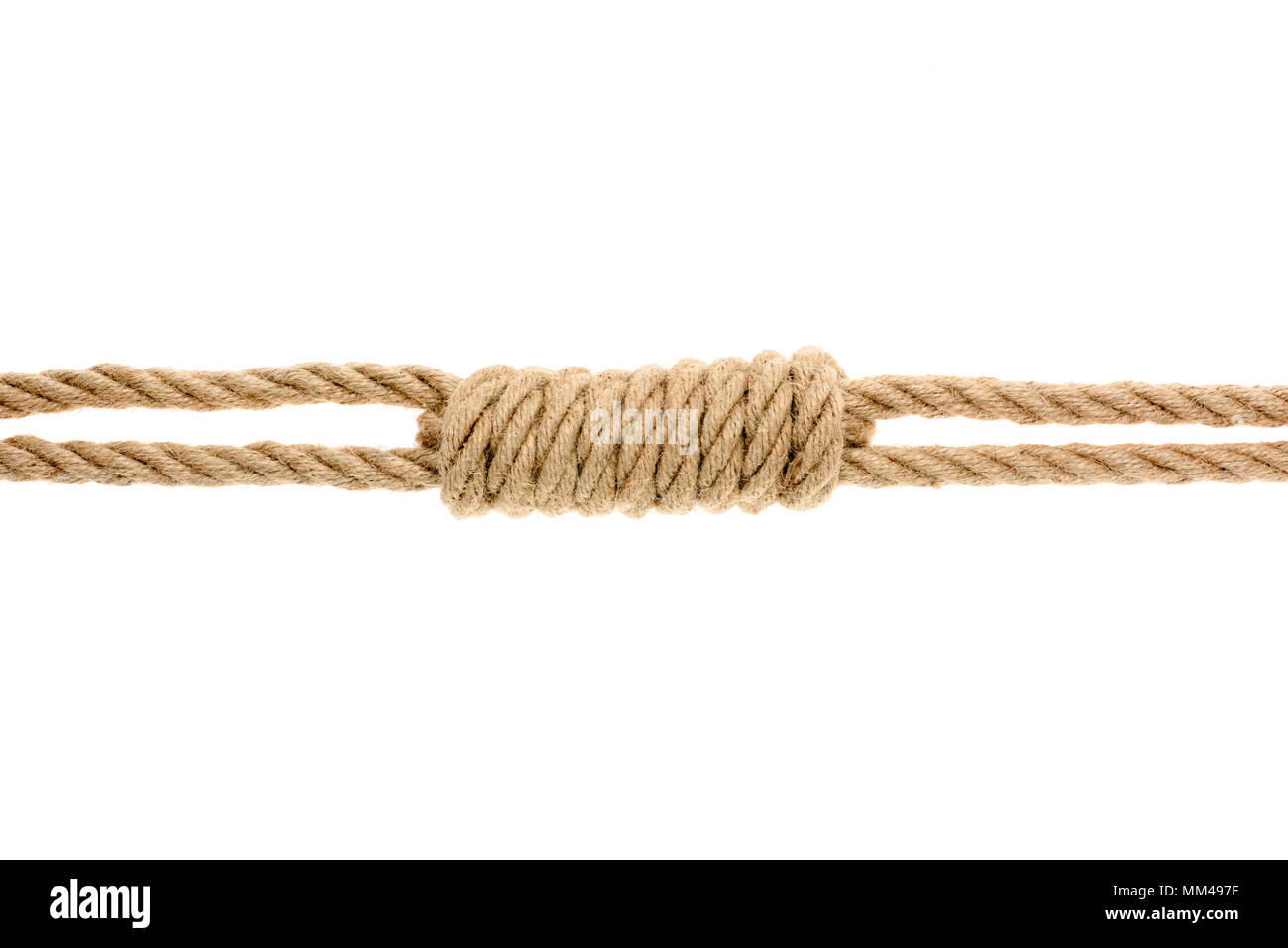 rough rope with knot Stock Photo - Alamy