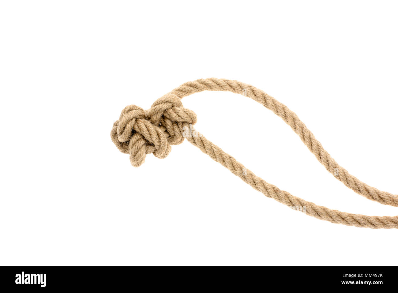 nautical rope with knot Stock Photo - Alamy