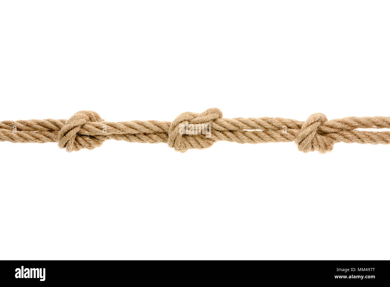 rope with knots Stock Photo - Alamy