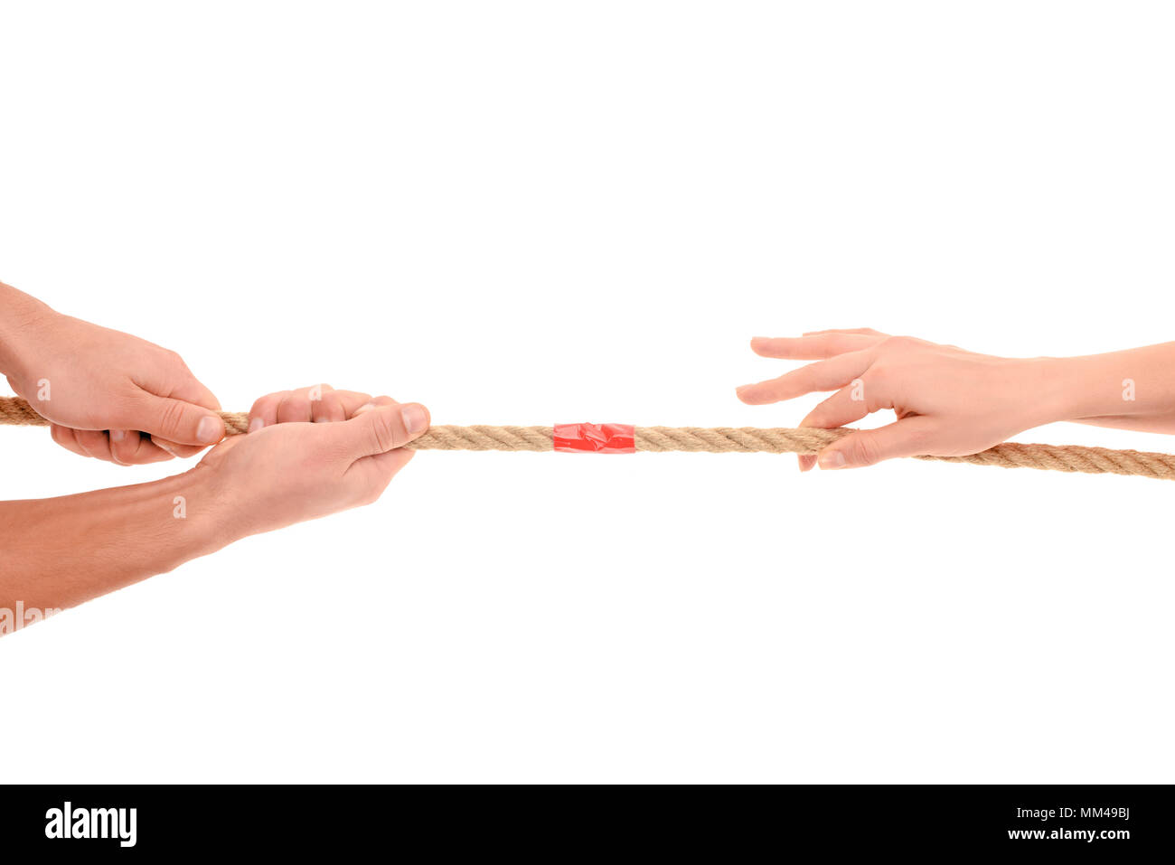 Hands holding rope hi-res stock photography and images - Alamy