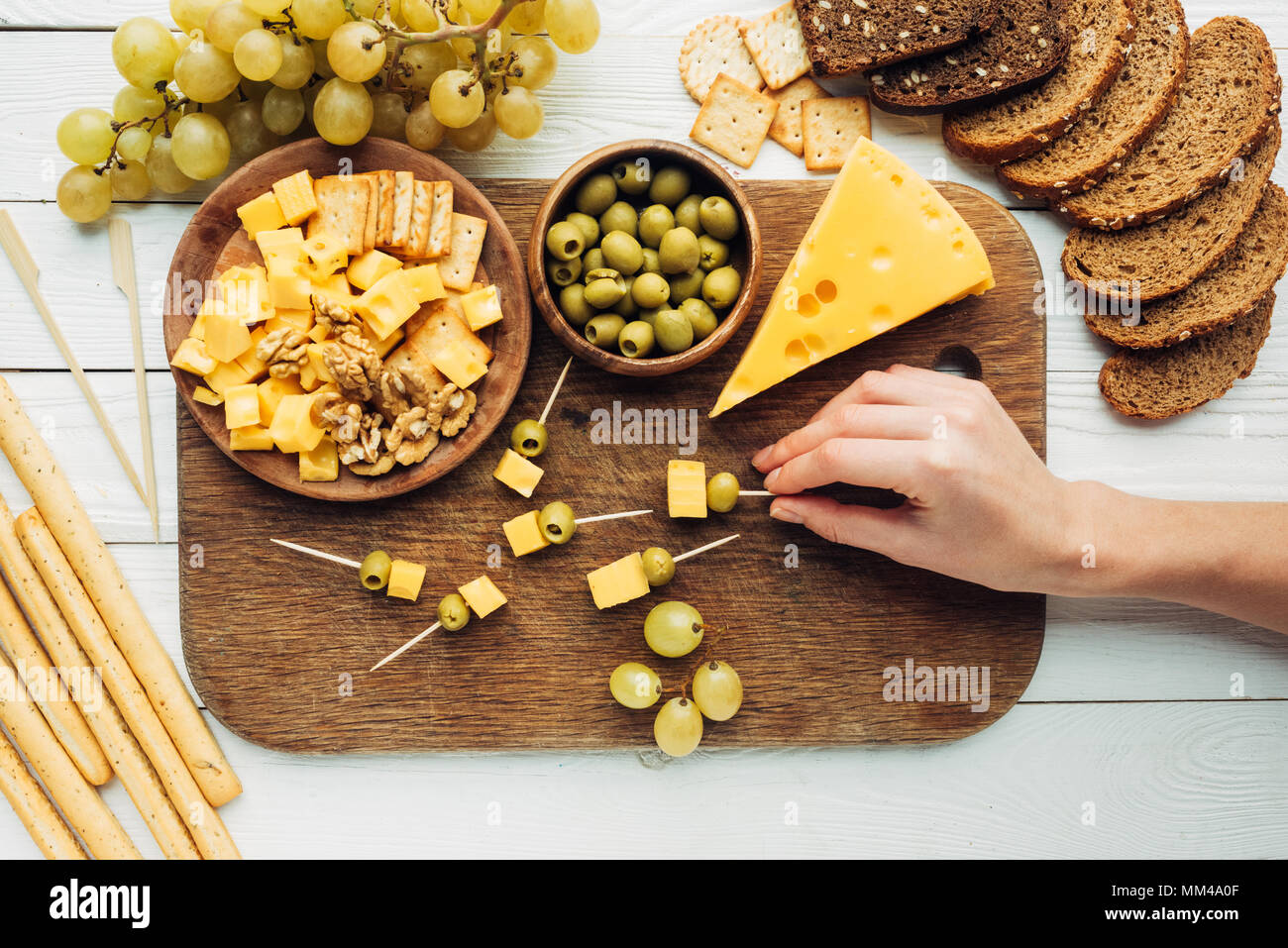 Female hand tasty canapes hi-res stock photography and images - Alamy