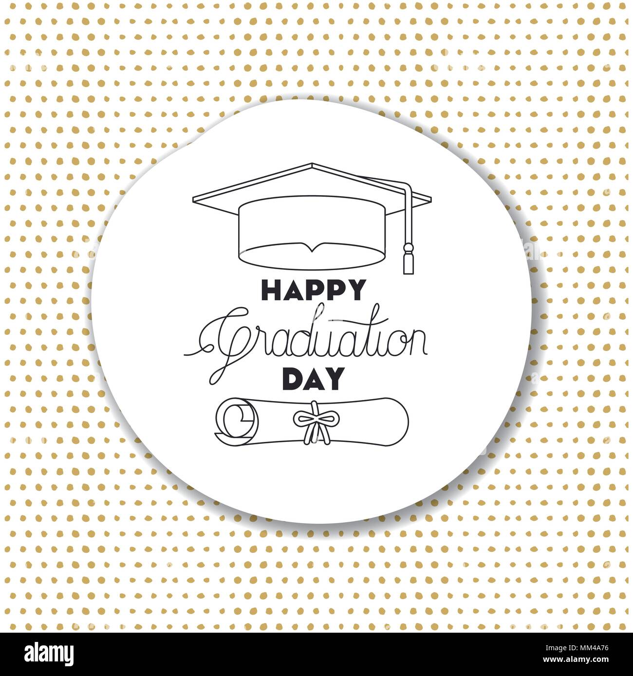 graduating lettering card with hat graduation Stock Vector Image & Art ...