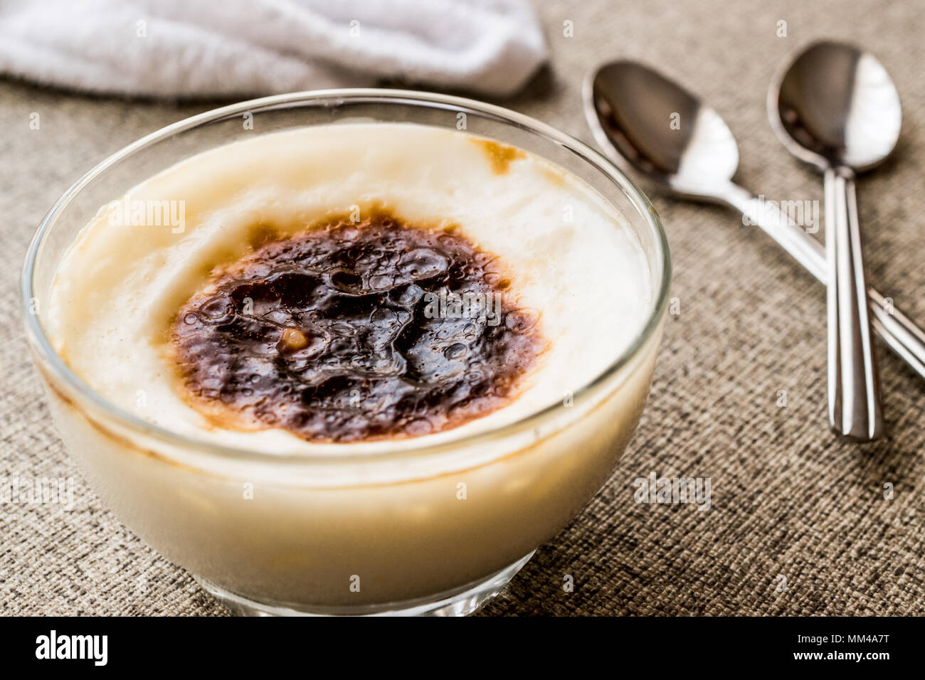 Turkish Rice Pudding Sutlac. traditional turkish dessert Stock Photo ...