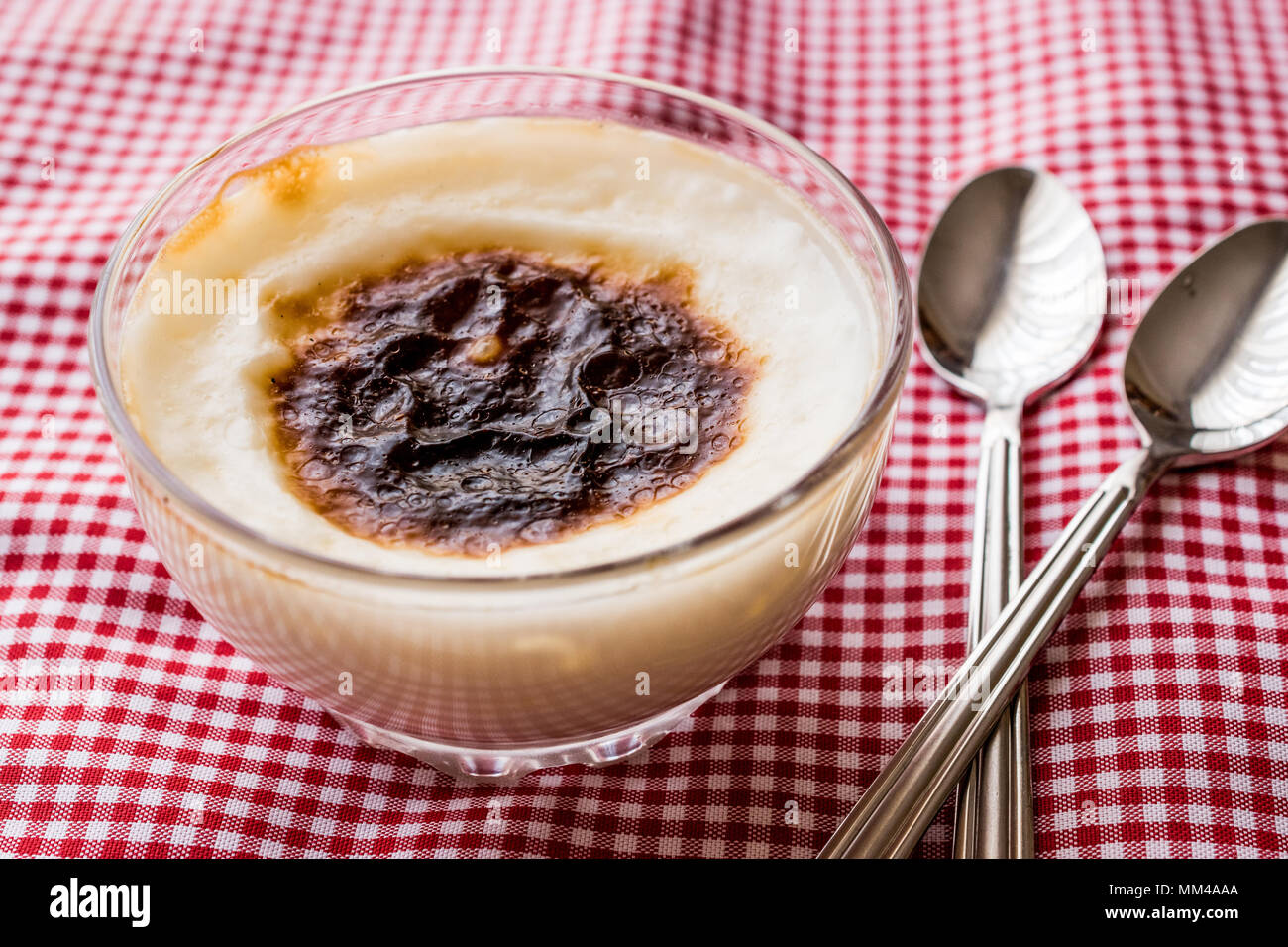 Turkish Rice Pudding Sutlac. traditional turkish dessert Stock Photo ...