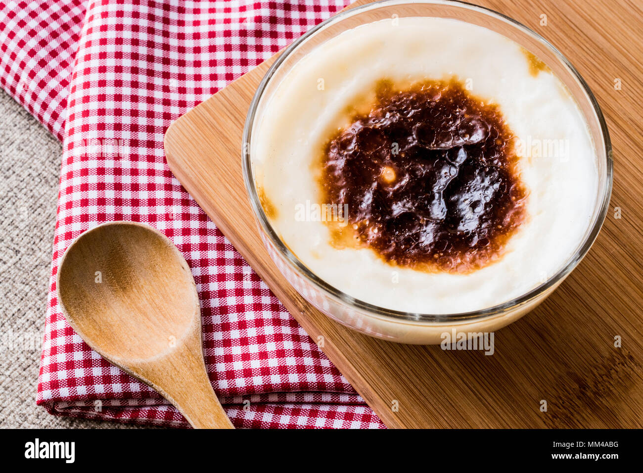 Turkish Rice Pudding Sutlac. traditional turkish dessert Stock Photo ...