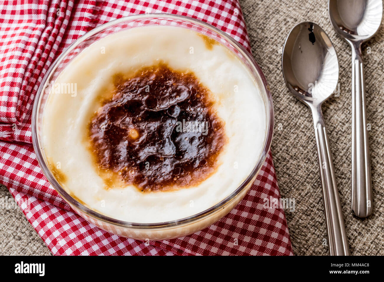 Turkish Rice Pudding Sutlac. traditional turkish dessert Stock Photo ...
