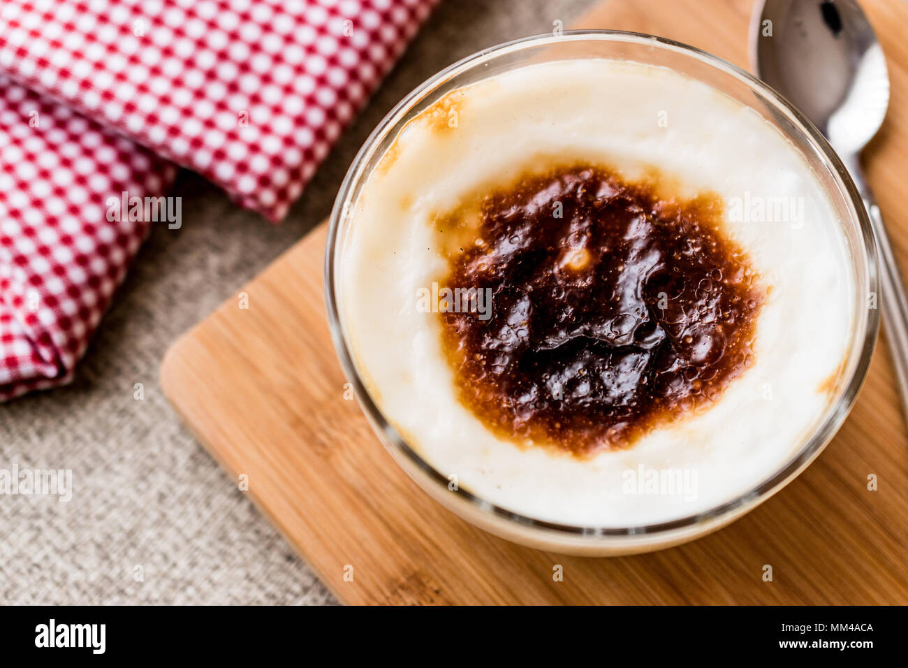 Turkish Rice Pudding Sutlac. traditional turkish dessert Stock Photo ...