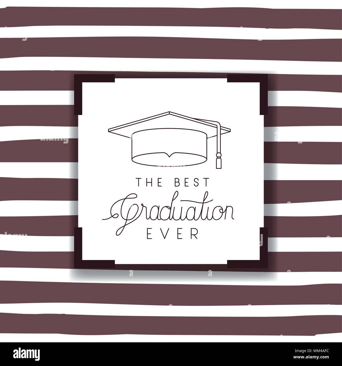 graduating lettering card with hat graduation Stock Vector Image & Art ...