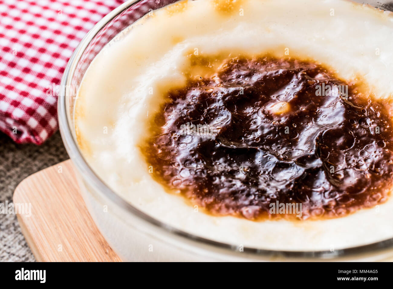 Turkish Rice Pudding Sutlac. traditional turkish dessert Stock Photo ...