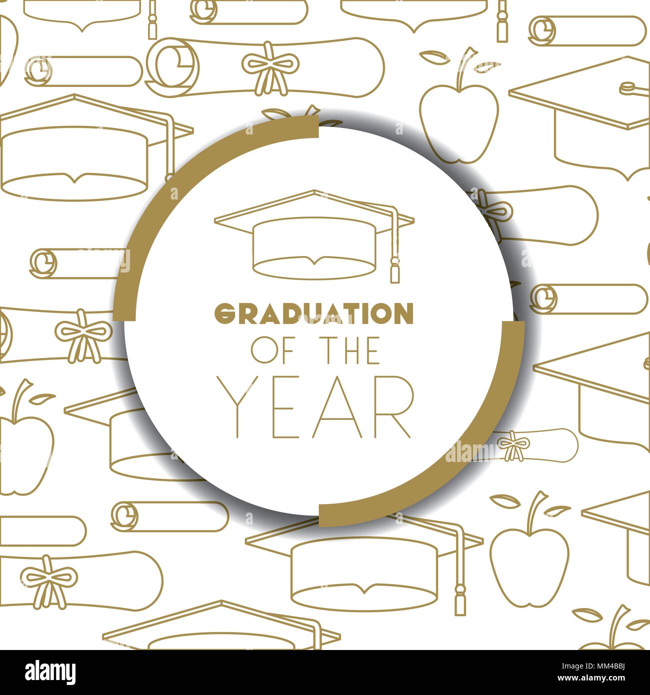 graduating lettering card with hat graduation Stock Vector Image & Art ...