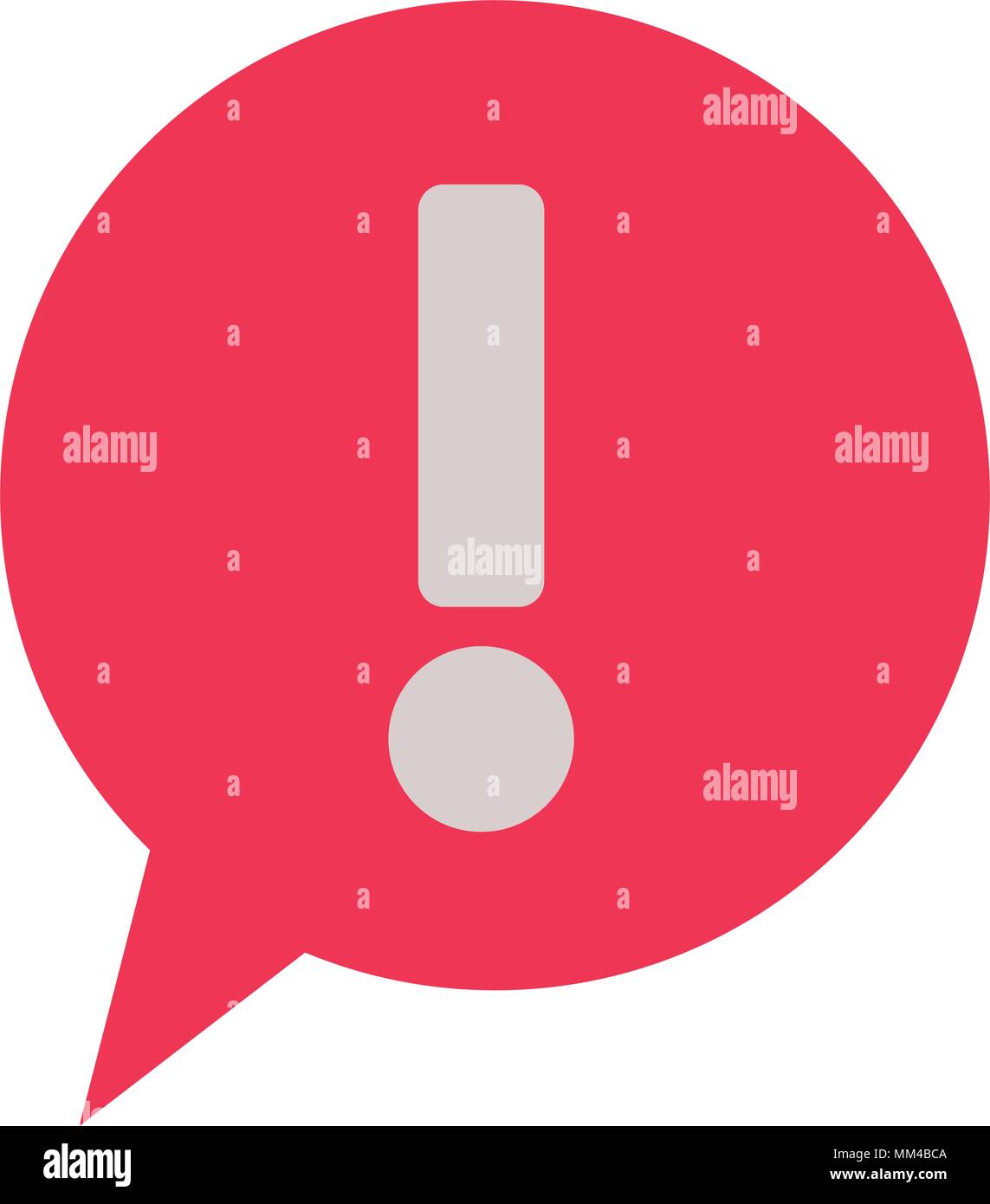 speech bubble with alert symbol Stock Vector Image & Art - Alamy